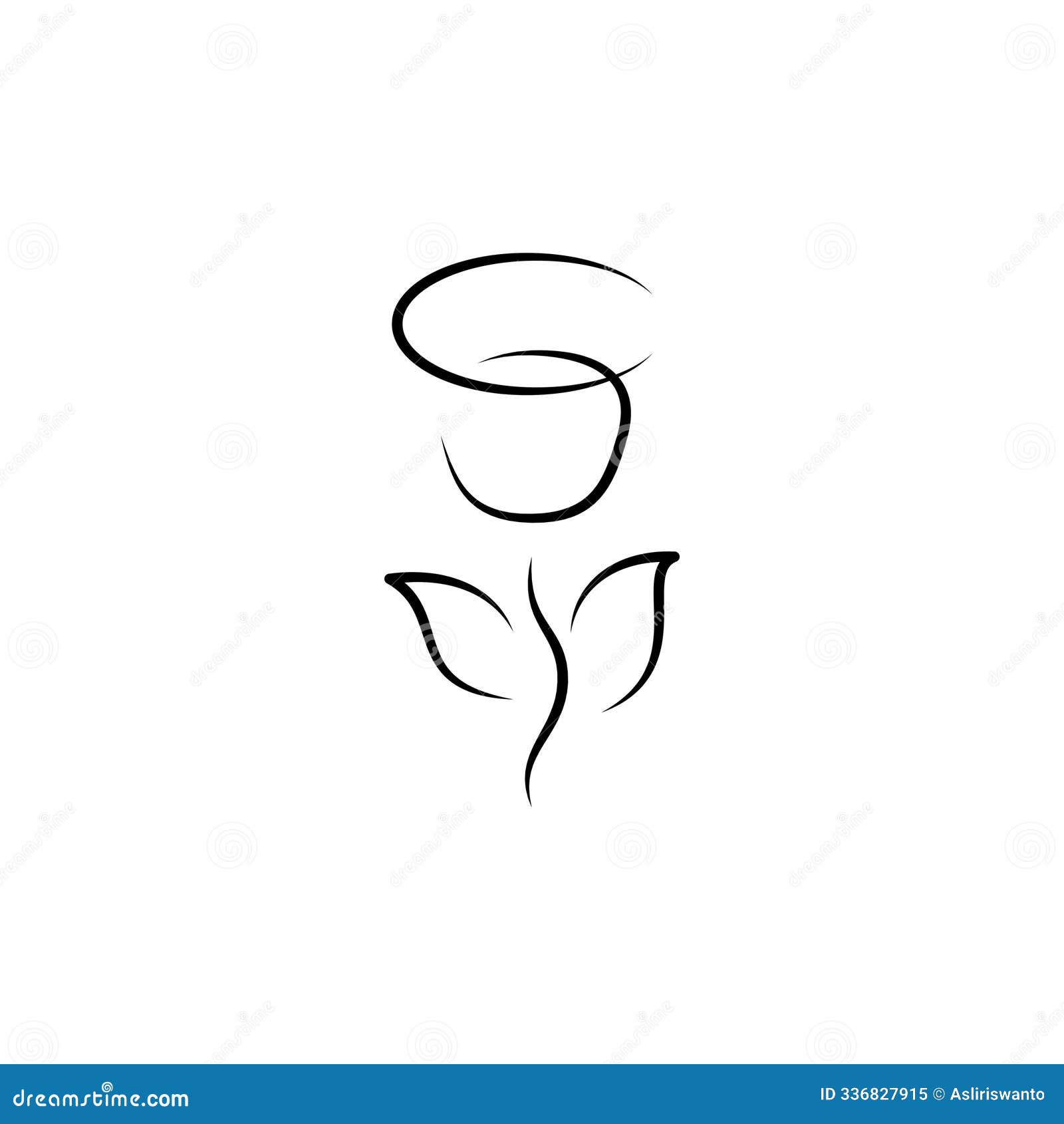 Minimal Rose Illustration Line Style Stock Vector - Illustration of ...