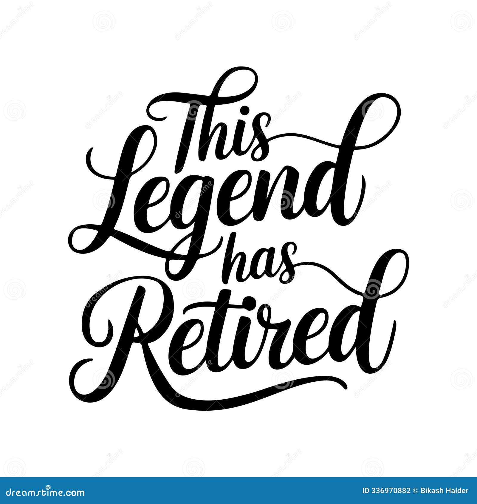 This Legend Has Retired Vector Design Stock Illustration - Illustration ...