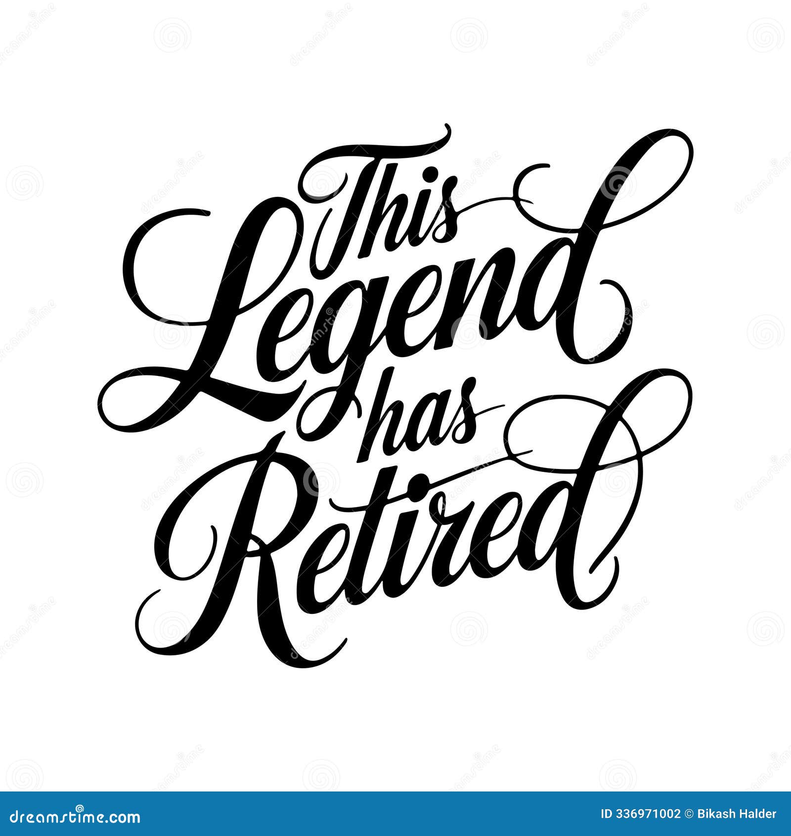 This Legend Has Retired Vector Graphic Stock Illustration ...