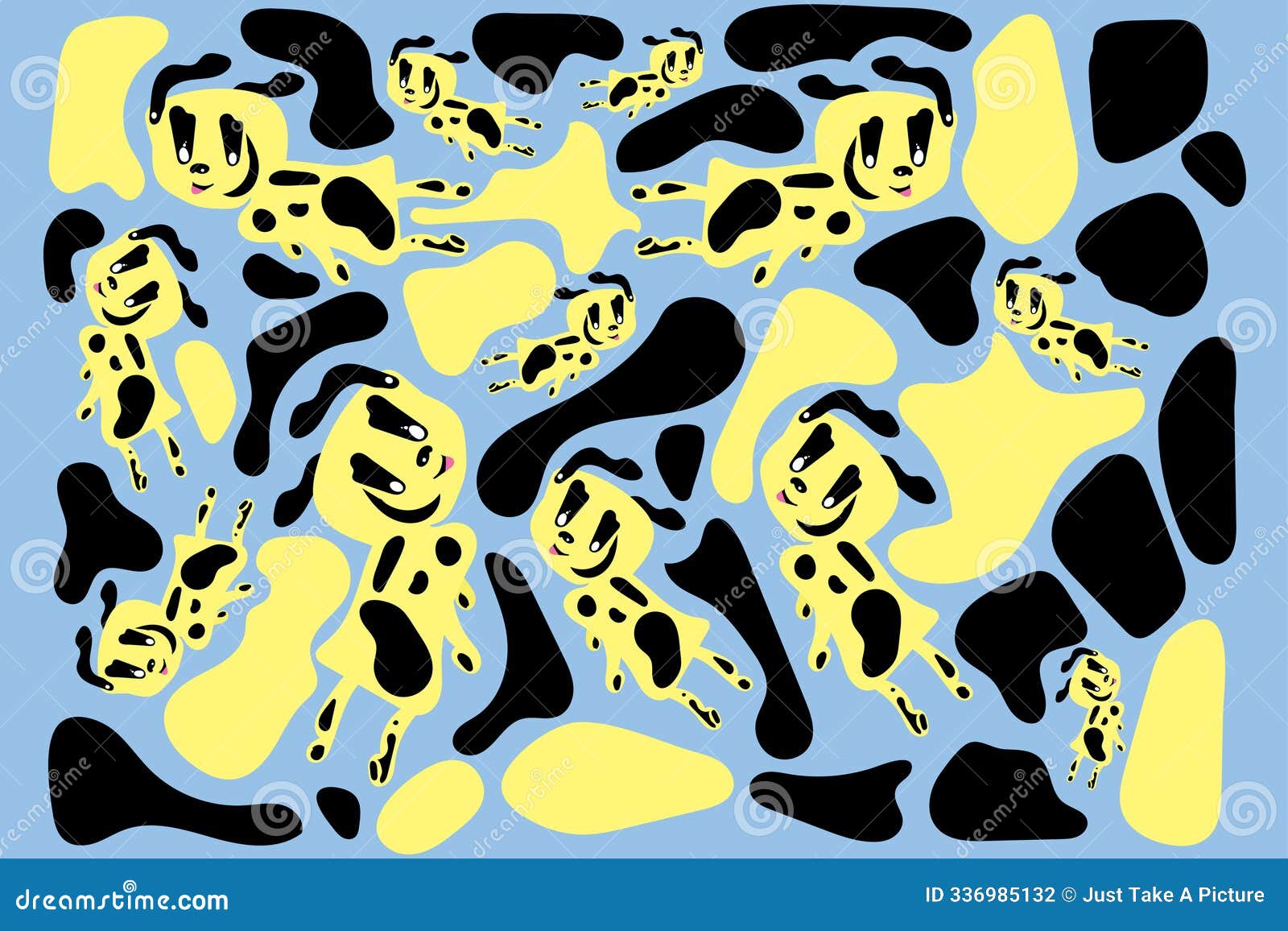 Animation Coloring Background Wallpaper Design Stock Illustration ...