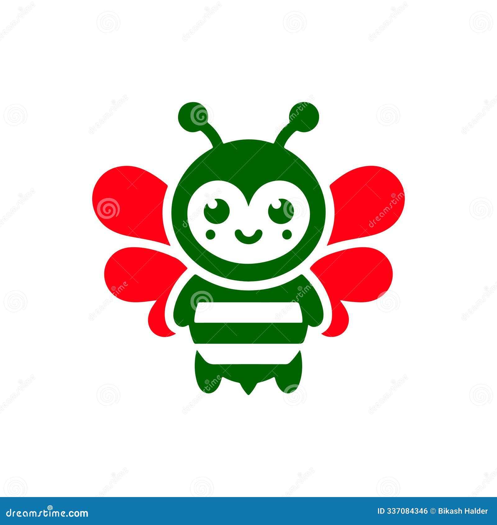 Adorable Cute Bee Icon Vector Illustration Stock Illustration ...