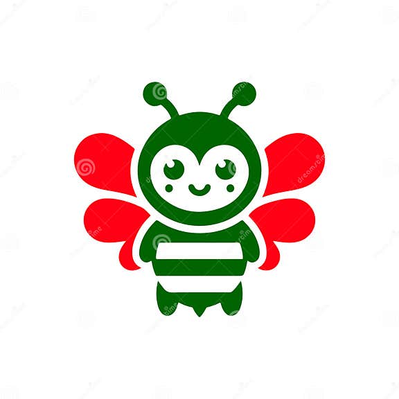 Adorable Cute Bee Icon Vector Illustration Stock Illustration ...