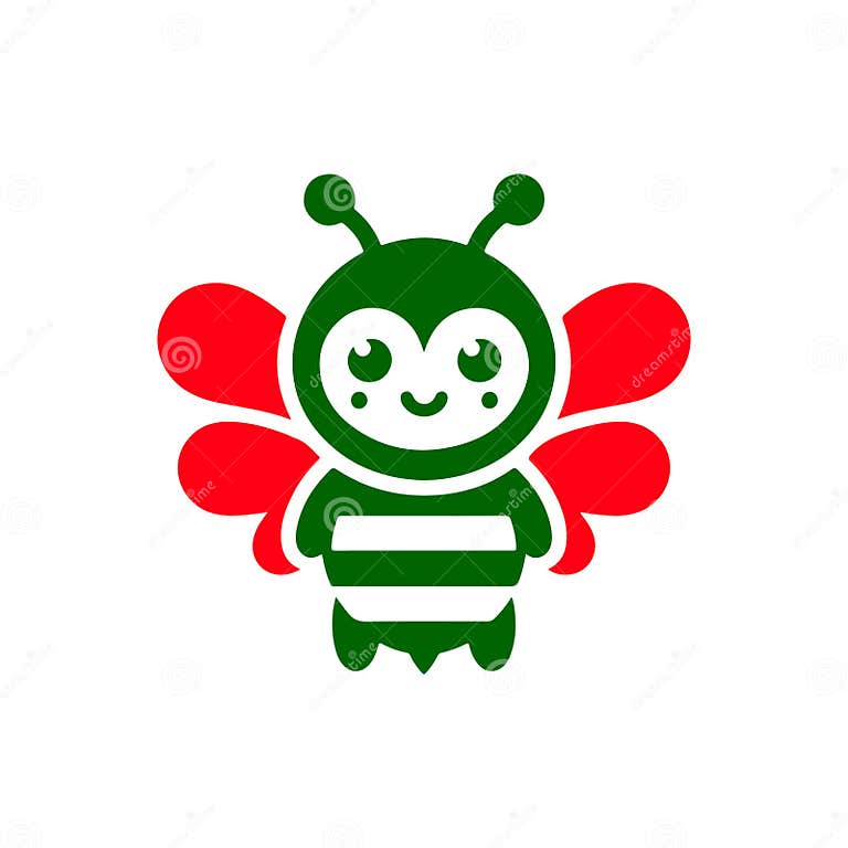 Adorable Cute Bee Icon Vector Illustration Stock Illustration ...