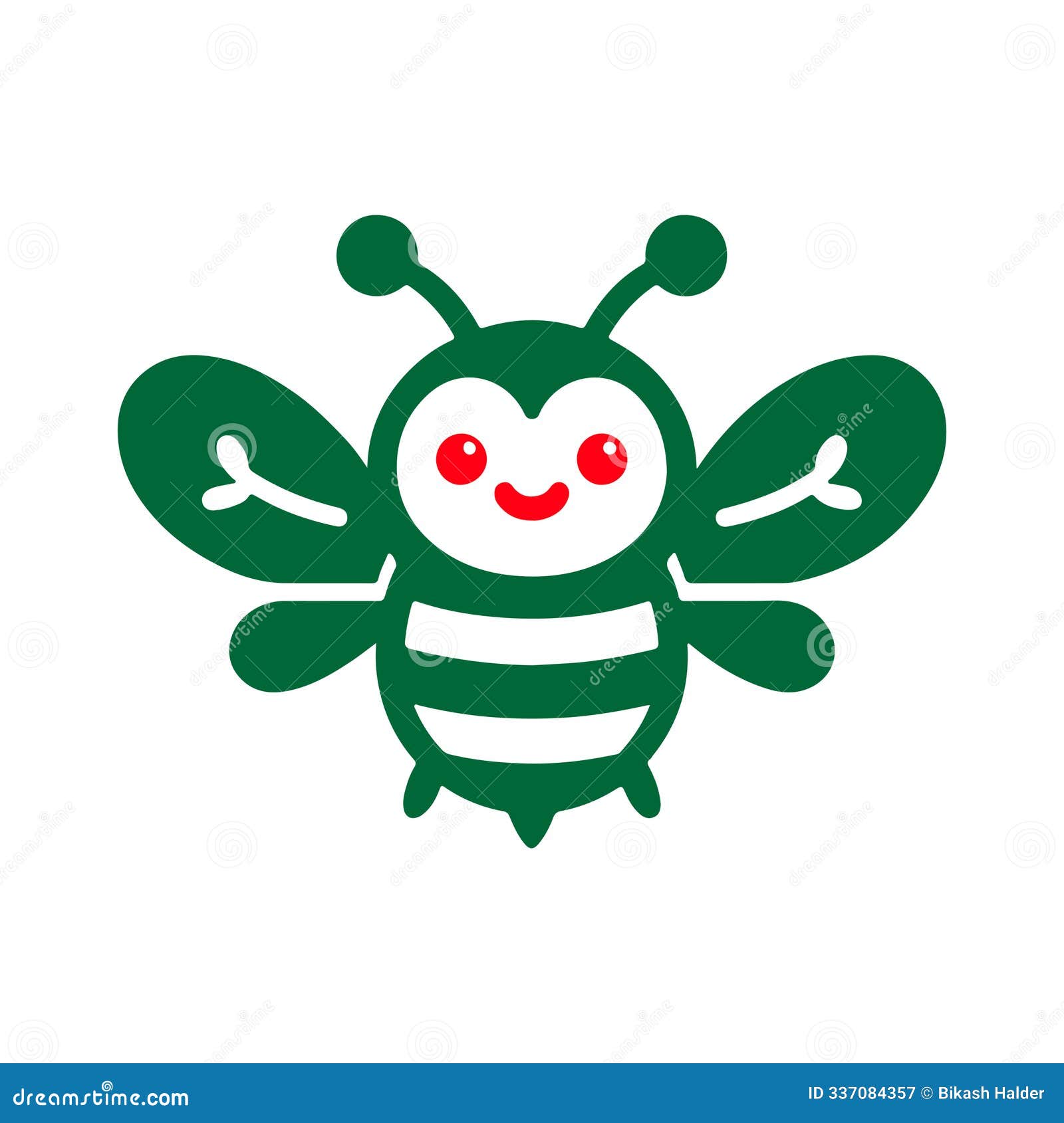 Adorable Cute Bee Icon Vector Illustration Stock Illustration ...