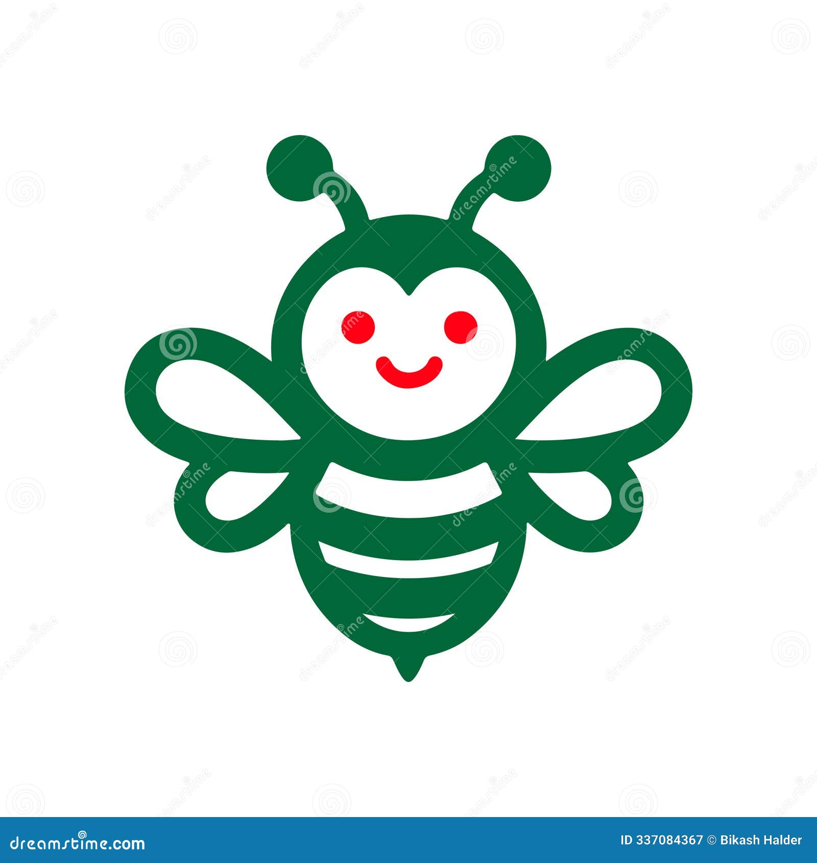 Charming Cute Bee Icon Vector Artwork Stock Illustration - Illustration ...