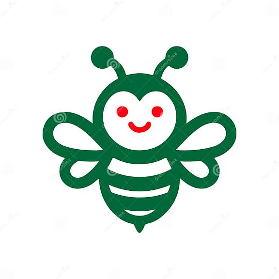 Charming Cute Bee Icon Vector Artwork Stock Illustration - Illustration ...