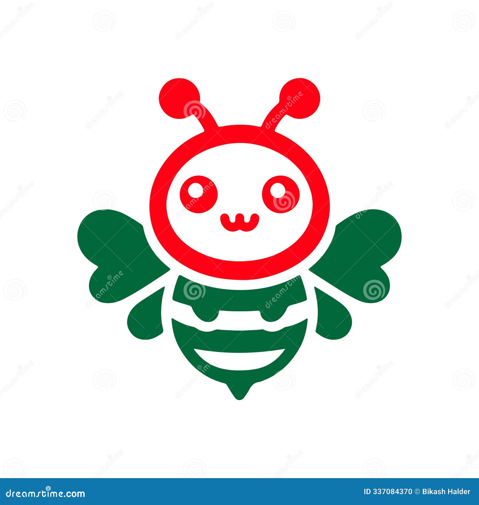 Sweet and Cute Bee Icon Vector Stock Illustration - Illustration of ...