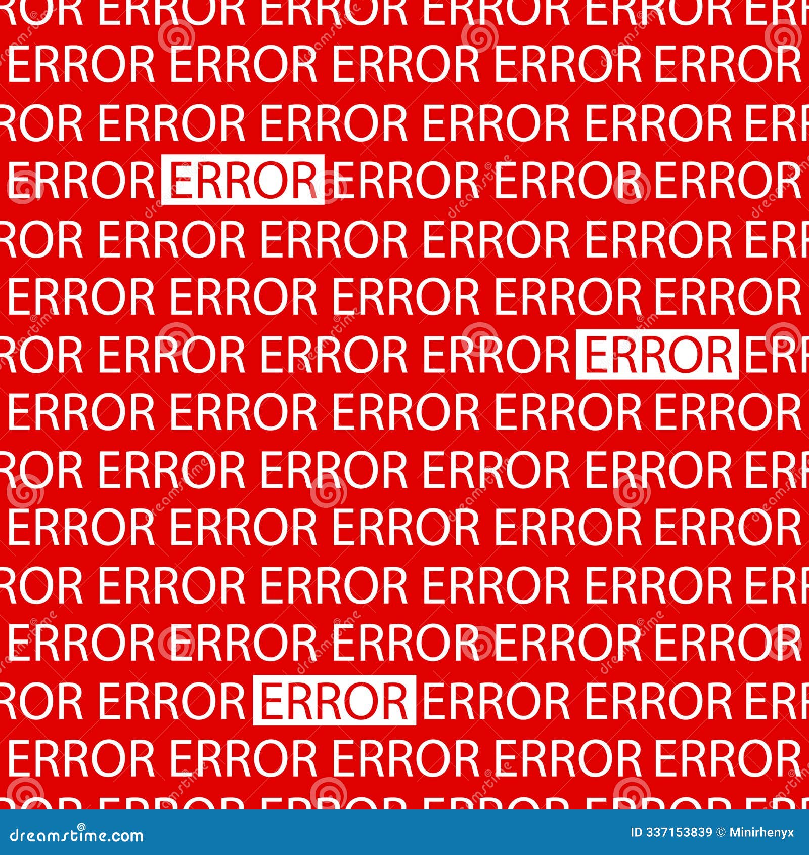 Error Message Text Red Screen Seamless Pattern Stock Illustration ...