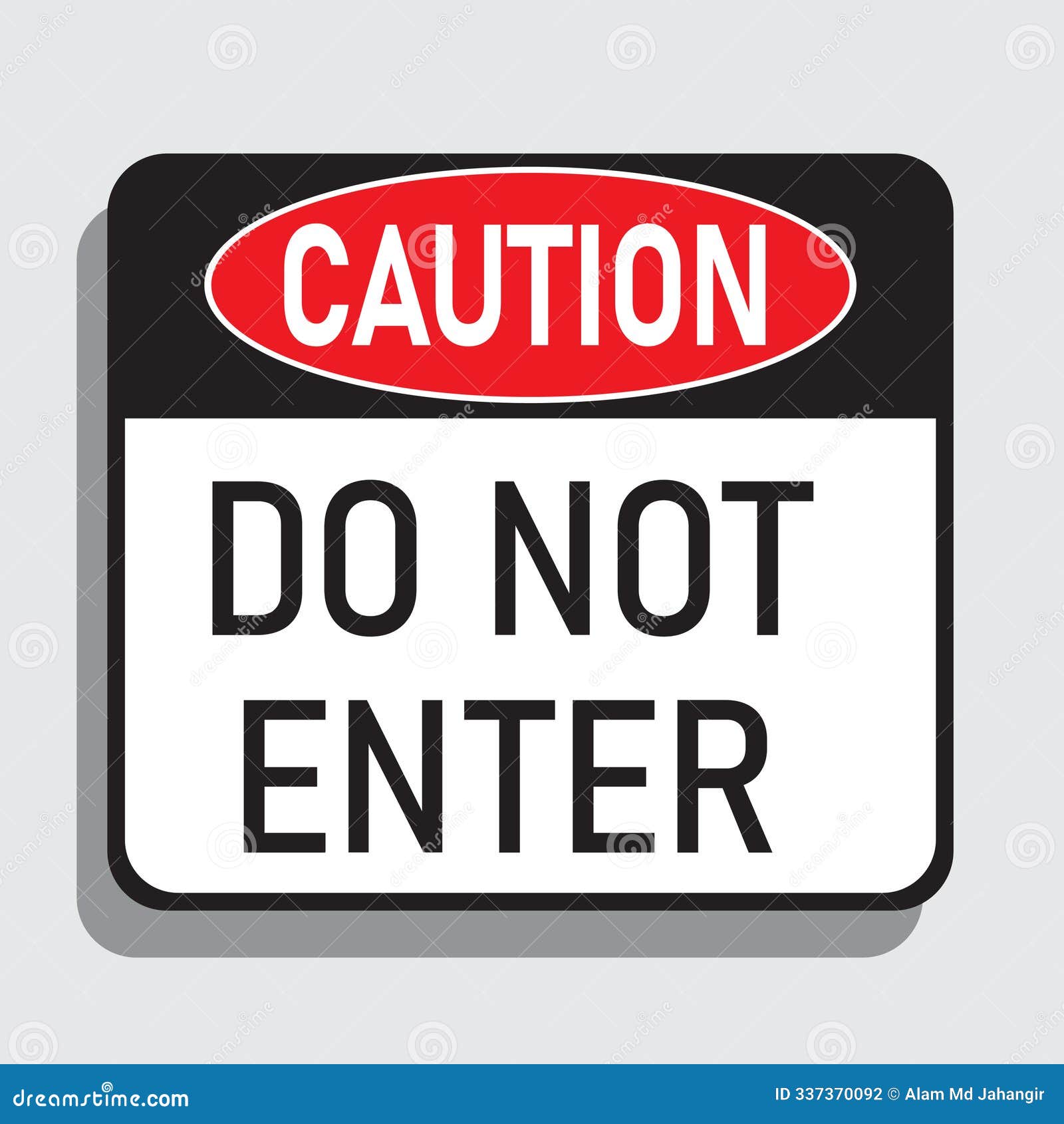CAUTION DO NOT ENTER Signage Vector Illustration Stock Illustration ...