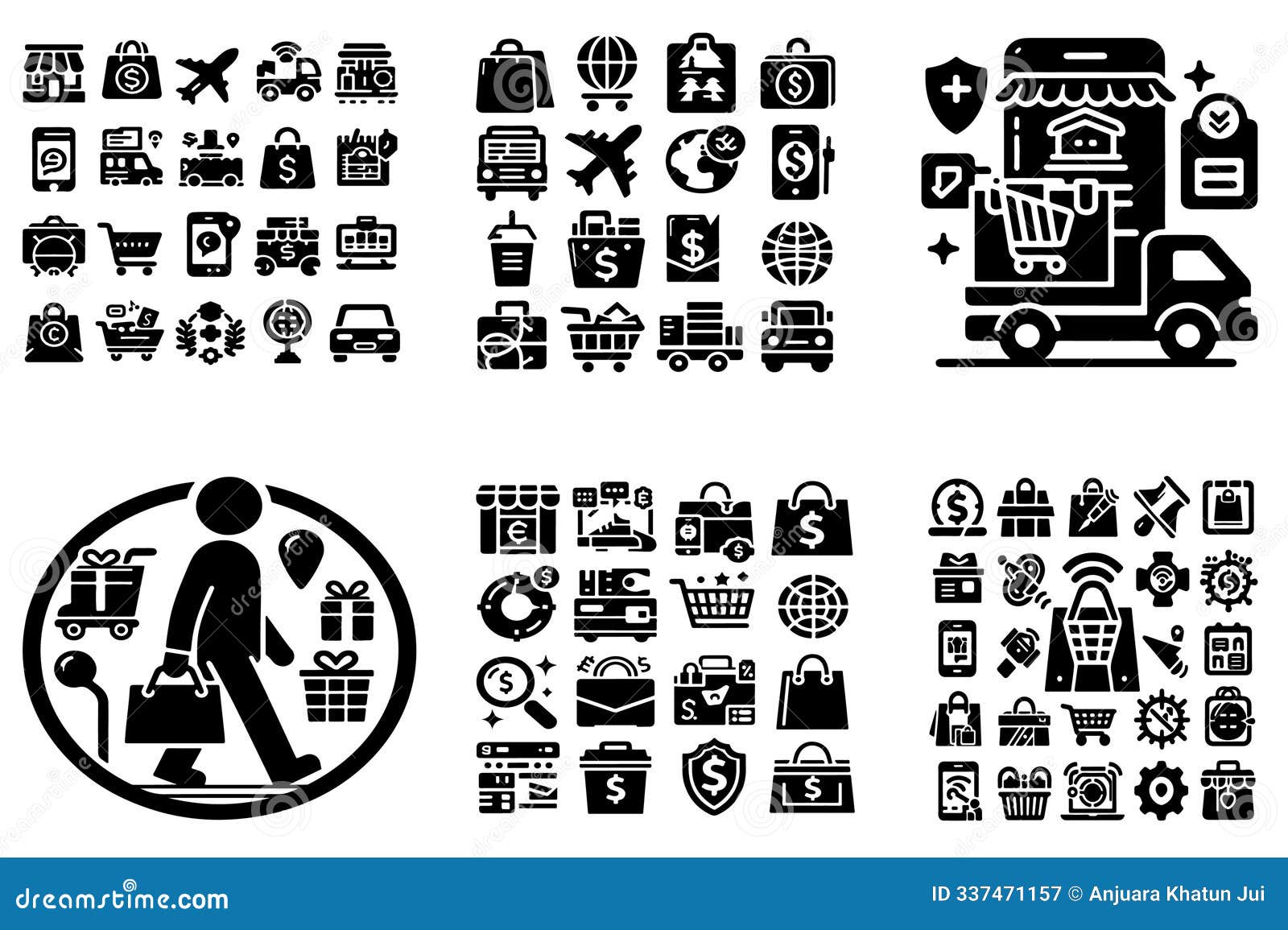Creating Effective Shopping Icons for E-Commerce Stock Illustration ...