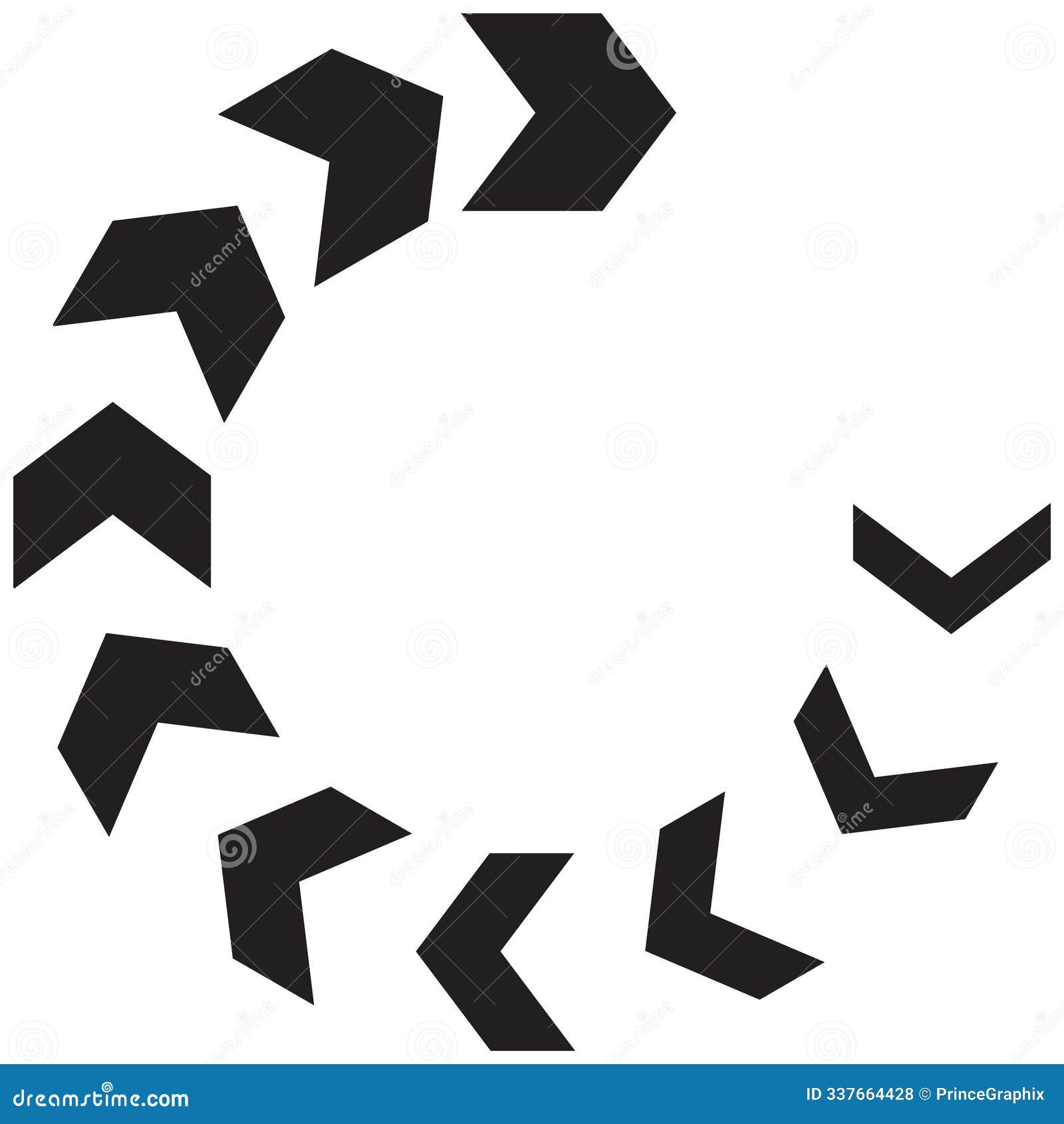 Dynamic Arrow Circle Symbol. Speed, Fast Arrows Symbols Set. Vector ...