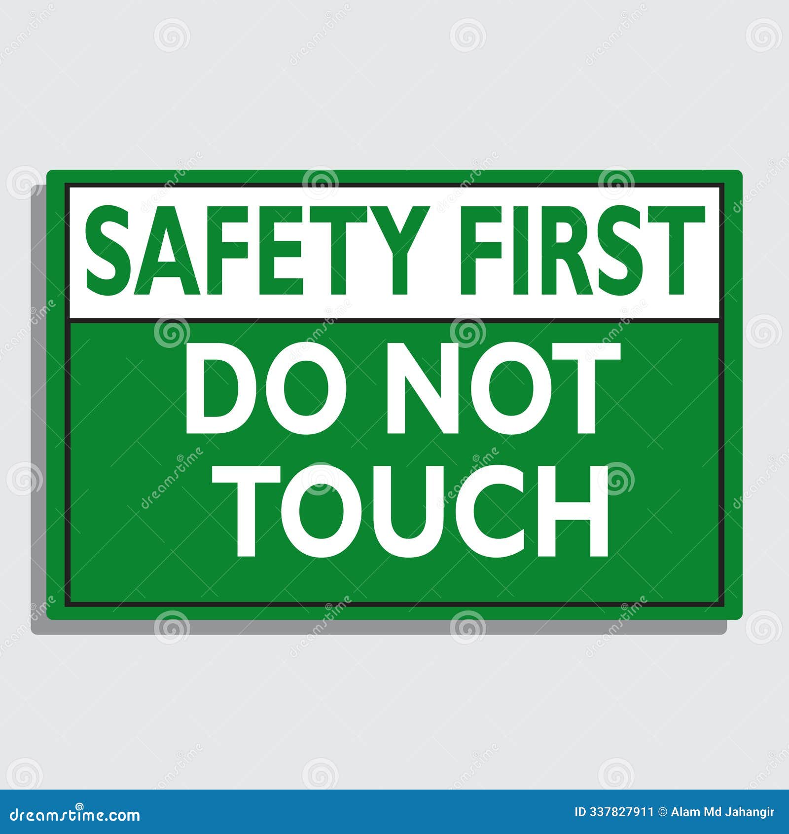 Safety First Do Not Touch Warning Signage 03 Stock Vector ...