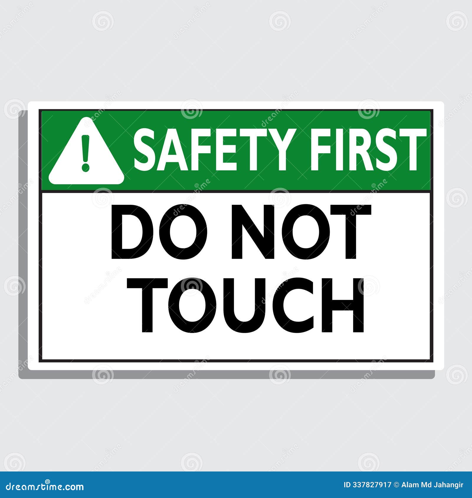 Safety First Do Not Touch Warning Signage 04 Stock Vector ...