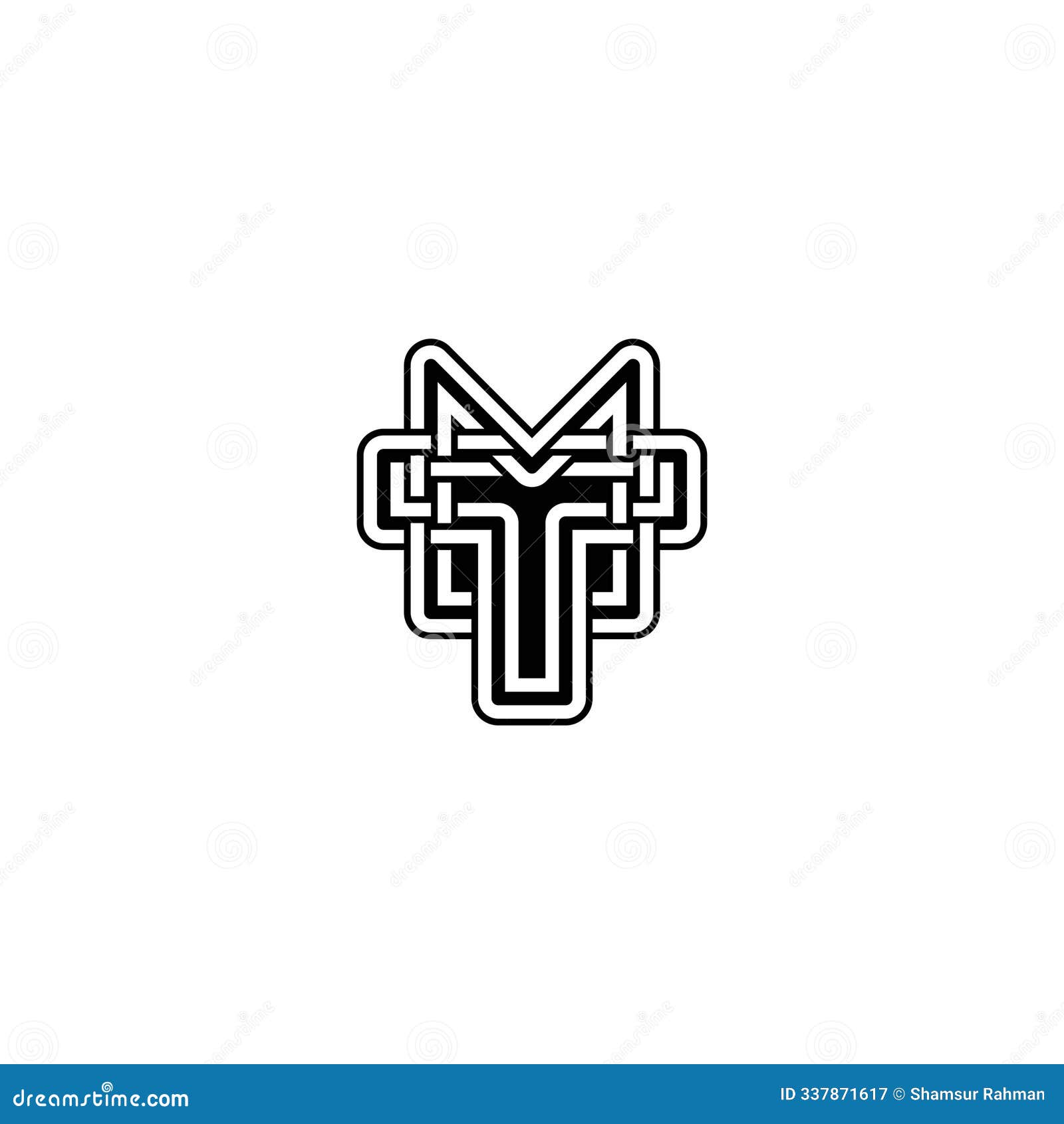 Alphabet Initials Logo TM, MT, T and M Stock Vector - Illustration of ...