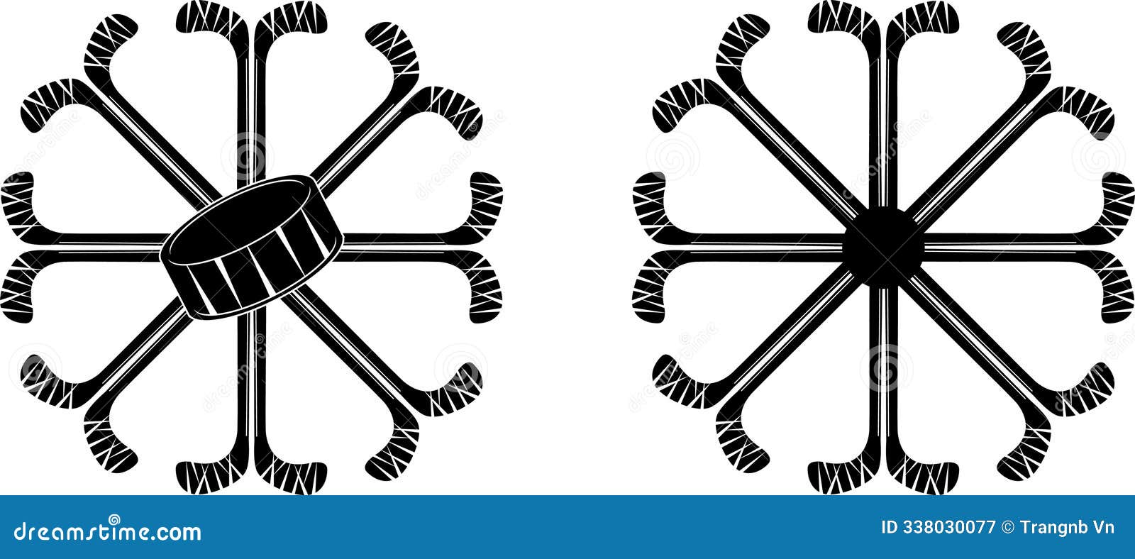 Ice Hockey Snowflake Logo Vector Illustration | CartoonDealer.com ...