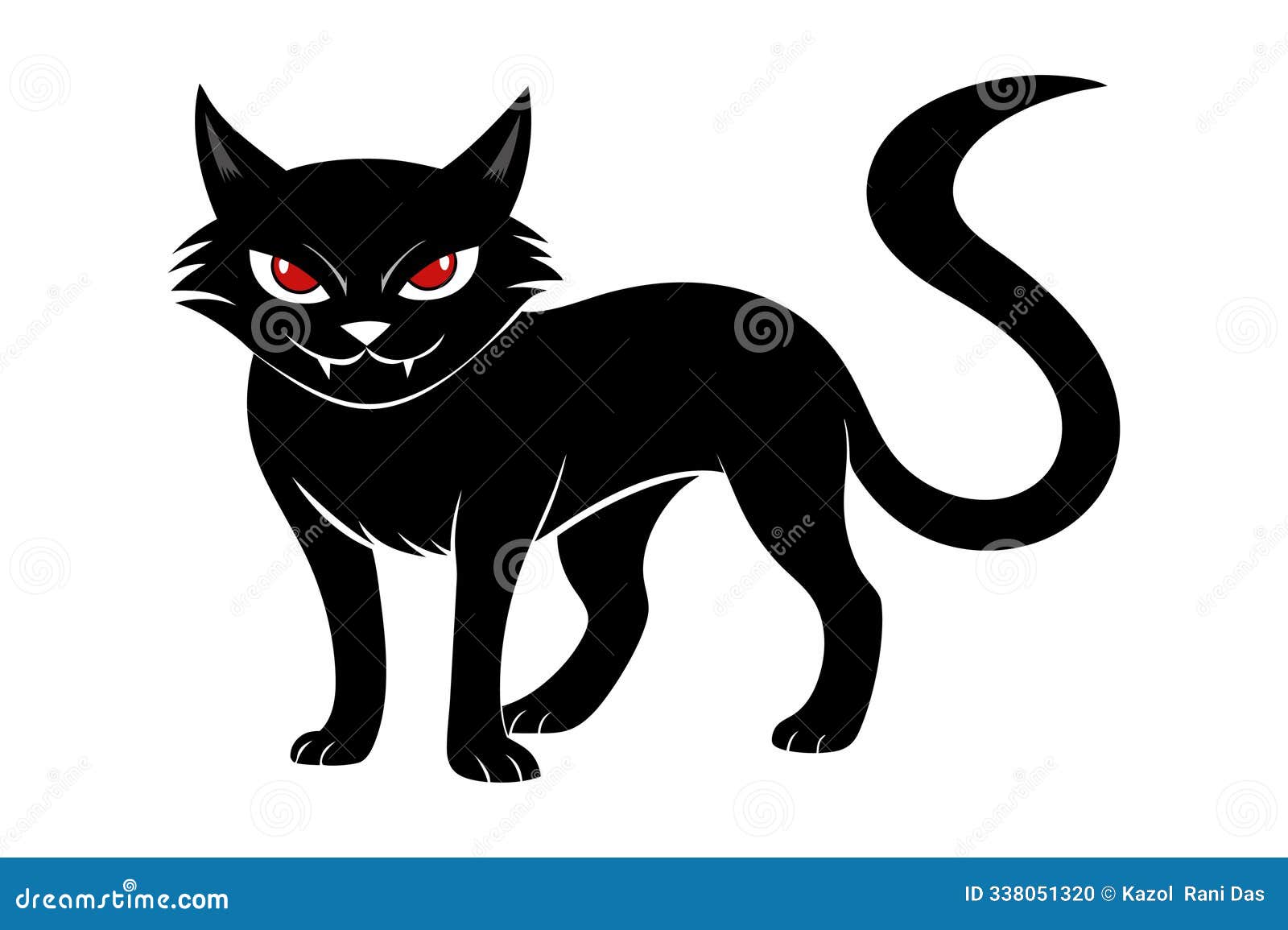 Halloween Black Cat with Menacing Eyes Spooky and Dangerous Cat ...