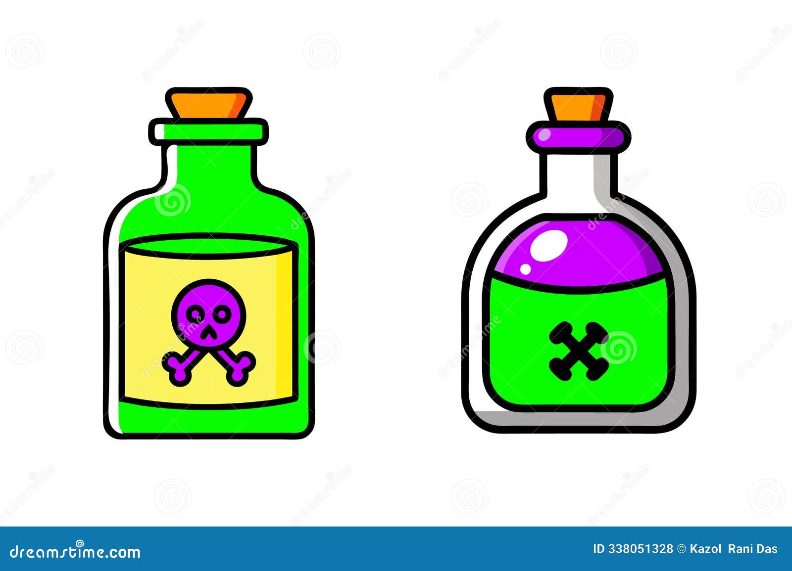 Toxin Bottle Icon with Skull and Crossbones Symbol Isolated Poison ...