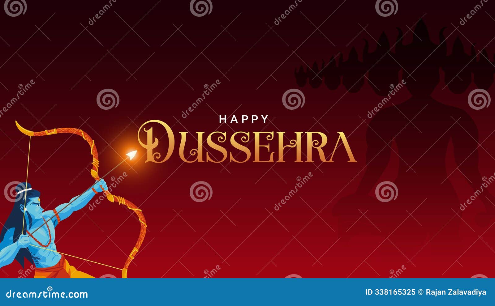 Dussehra Celebrations Background With Lord Ram Kill Ravan. Happy ...