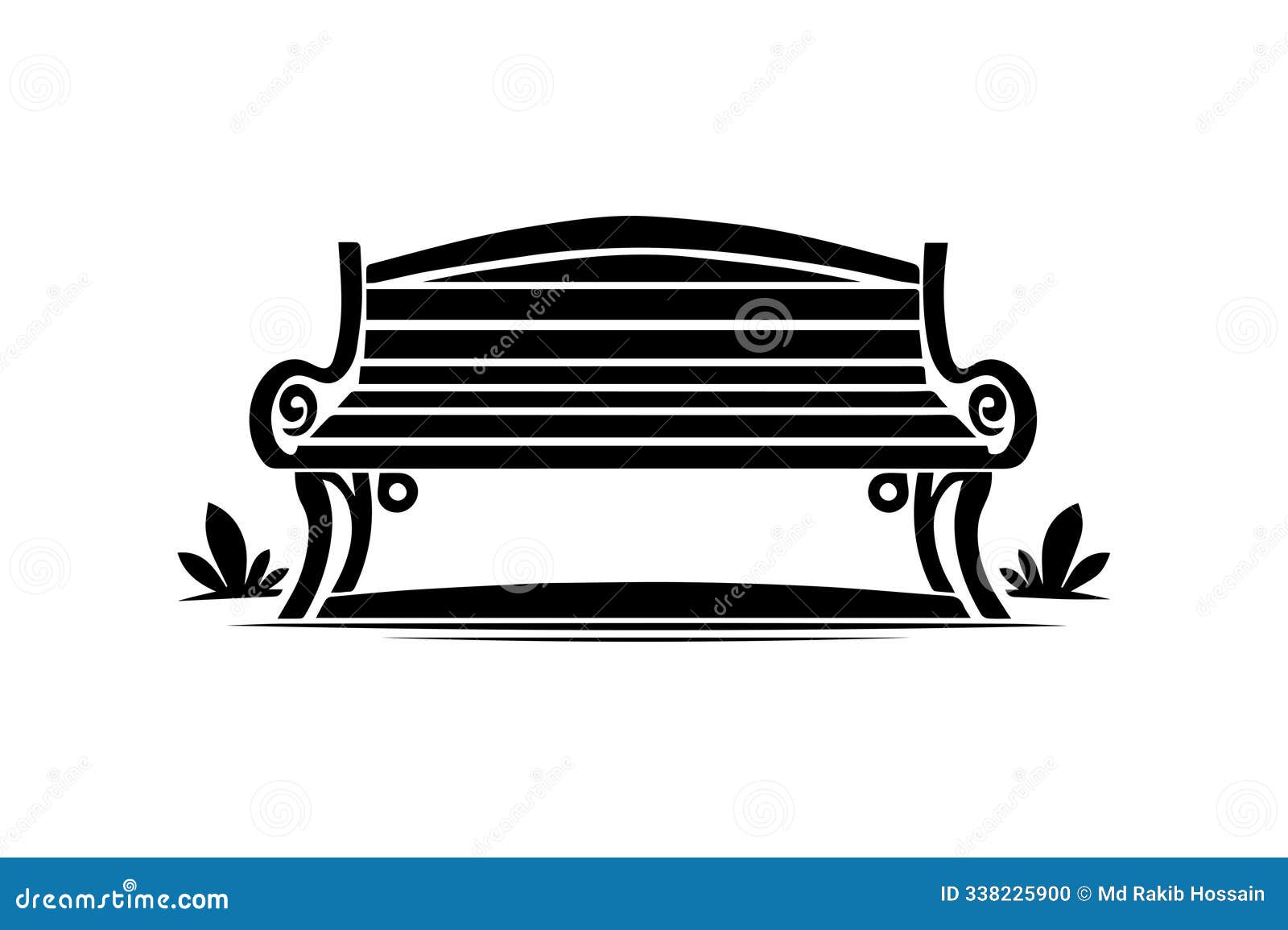 Banch Silhouette Vector Art Illustration Stock Vector - Illustration of ...