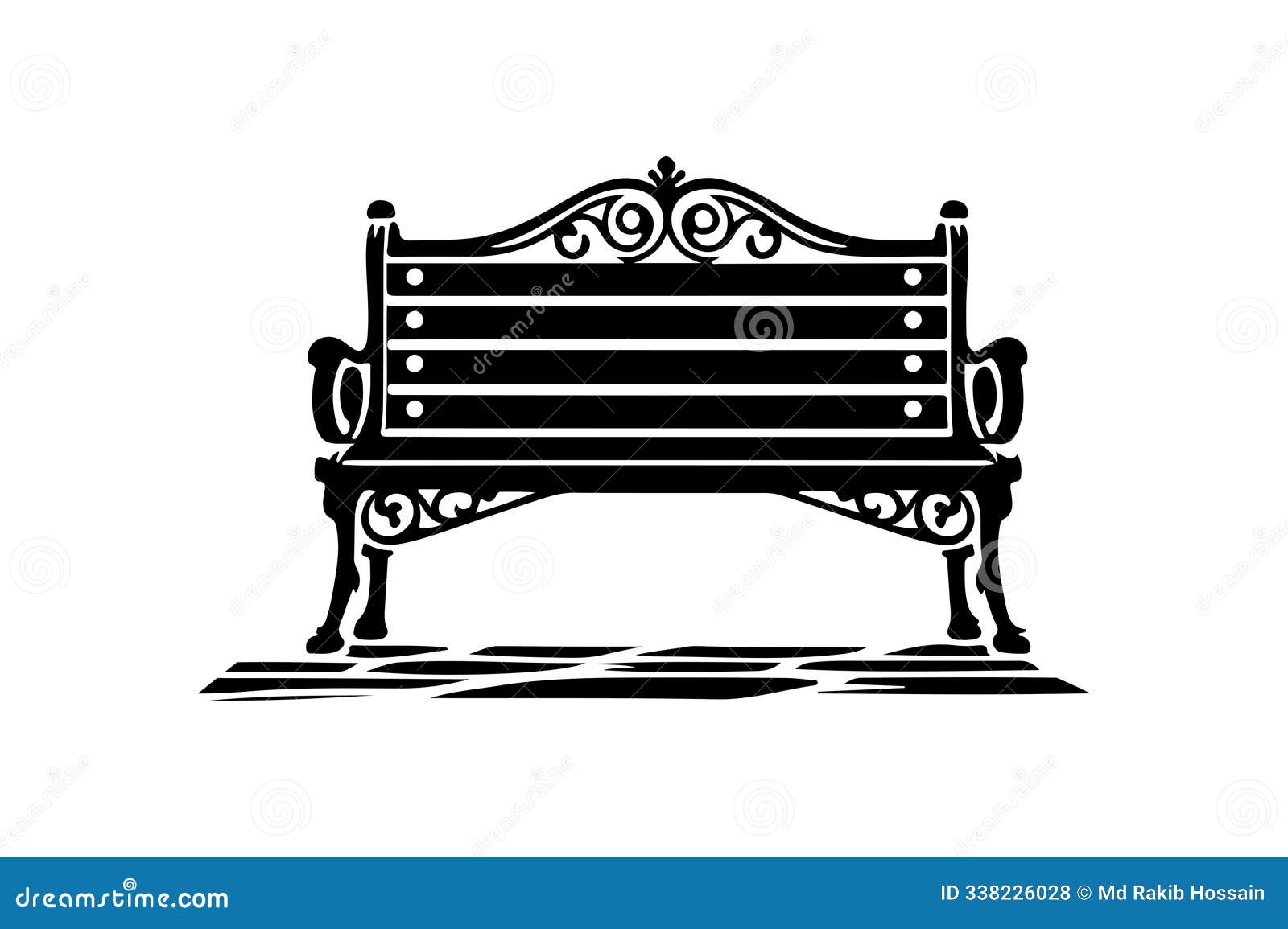 Banch Silhouette Vector Art Illustration Stock Vector - Illustration of ...