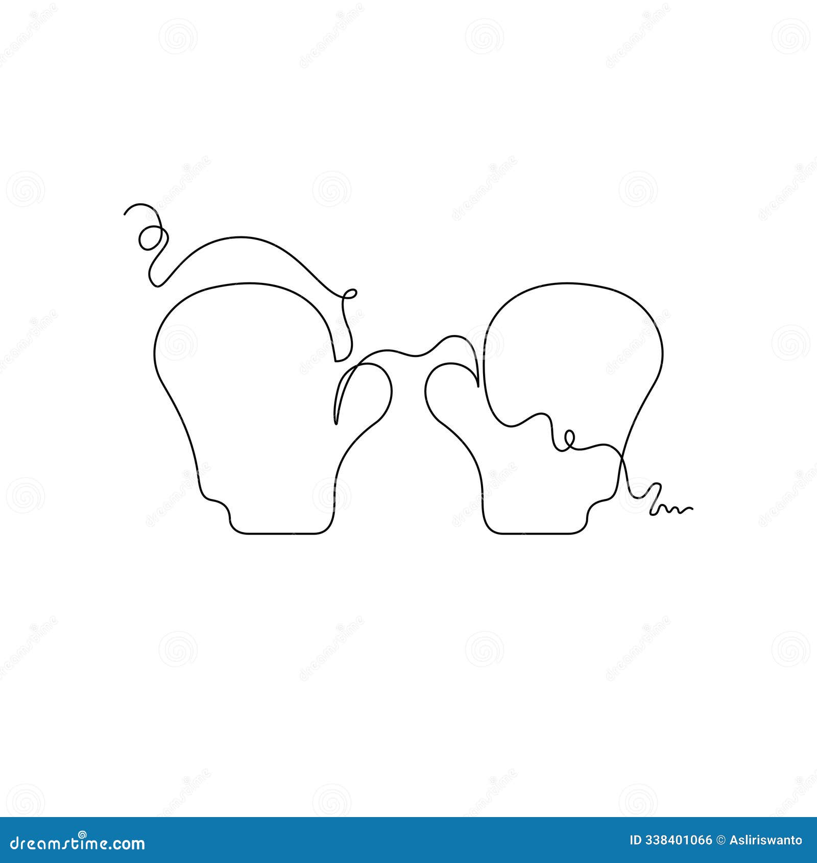 One Line Art Oven Mitt Vector Illustration Stock Illustration ...