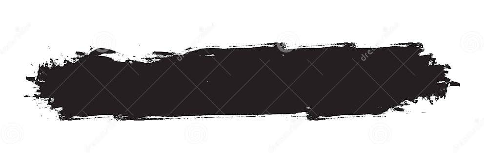 Vector Paint Bold Brush Strokes, Hand Drawn Thick Grunge Lines and ...