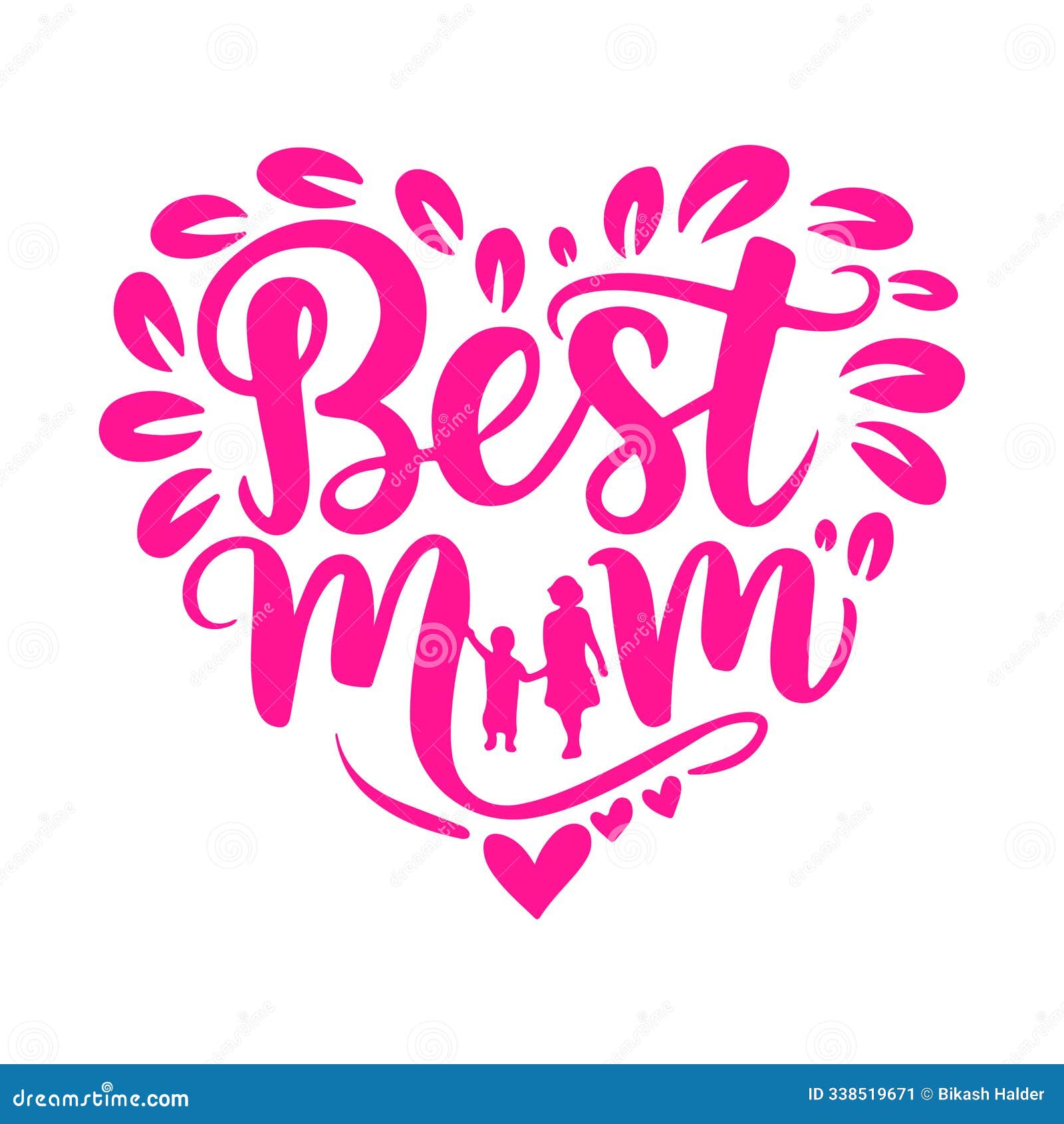 Best Mom Typography Vector Art Stock Vector - Illustration of print ...