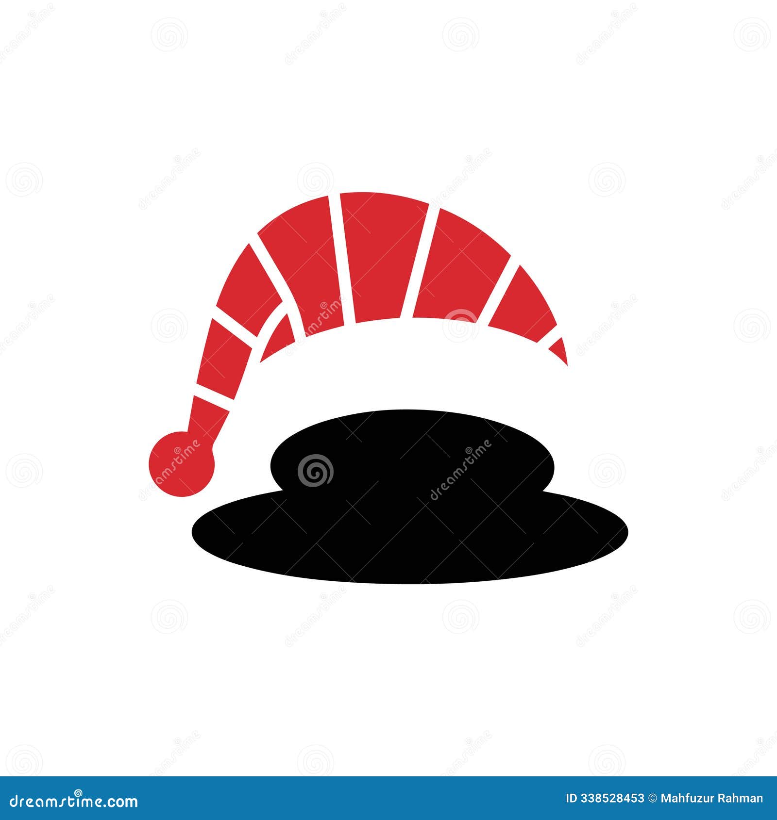 Santa Hat Logo Icon Vector Style Silhouette Design Stock Vector ...