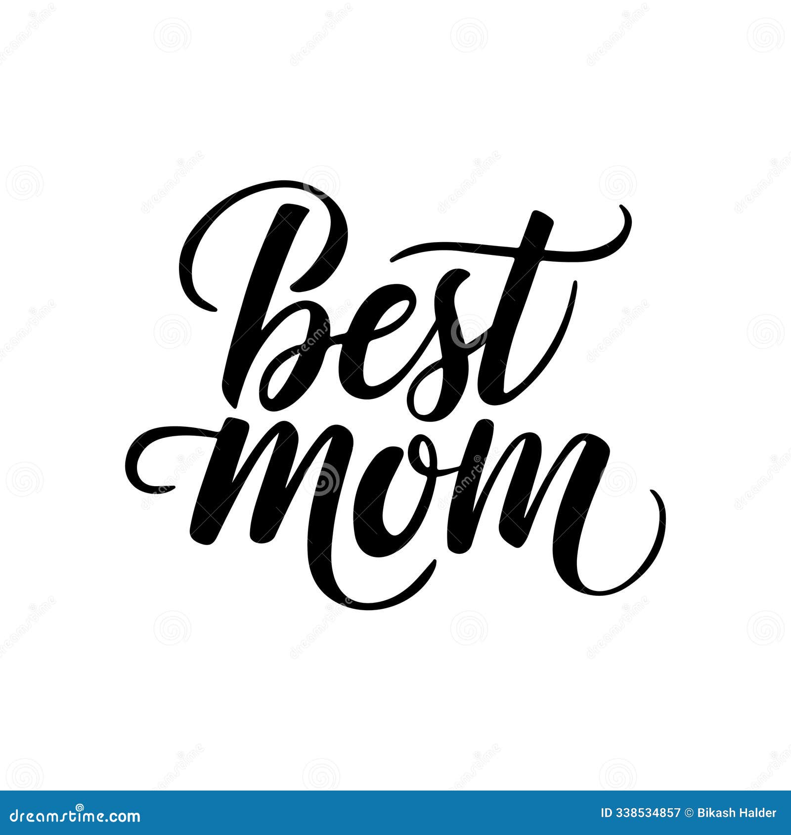 Stylish Best Mom Typography Vector Design Stock Vector - Illustration ...