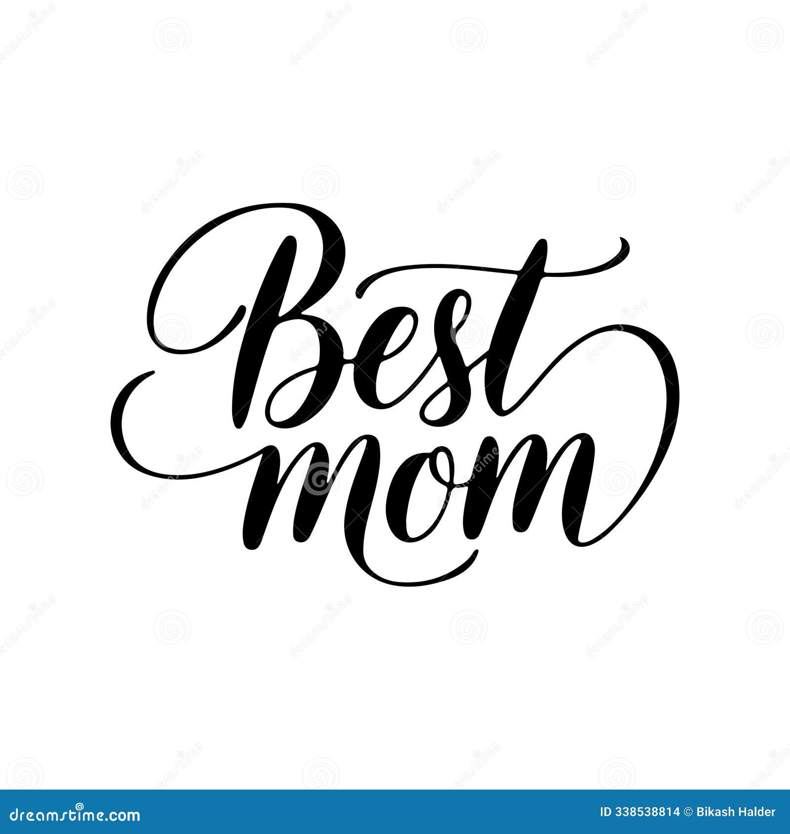 Chic Best Mom Typography T-Shirt Design Stock Vector - Illustration of ...