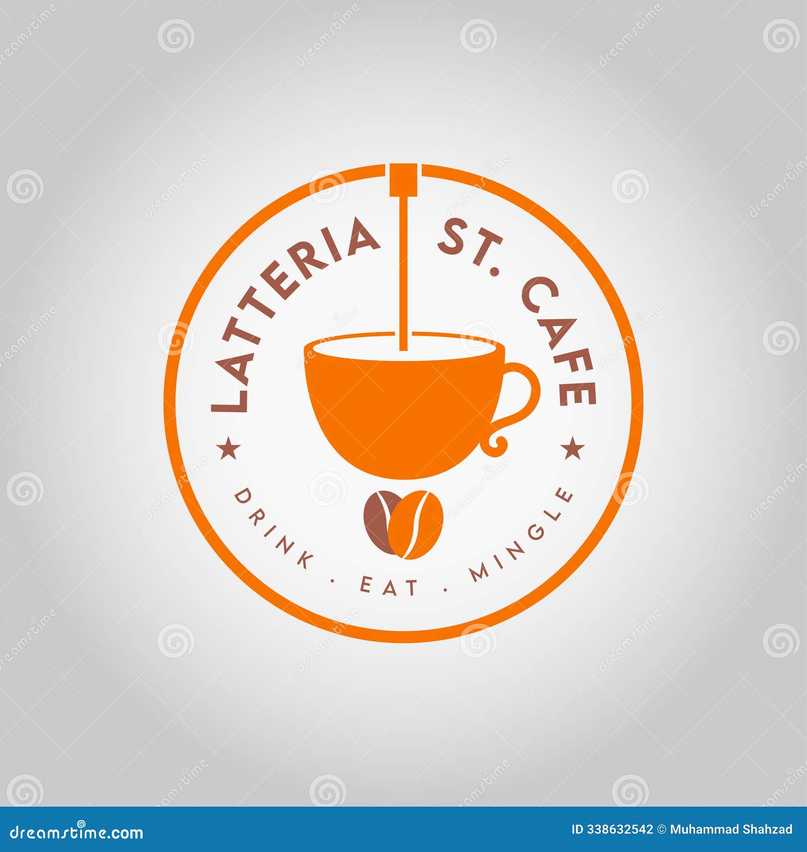 Badge Latteria St Cafe Logo Design Vector Concept Stock Vector ...