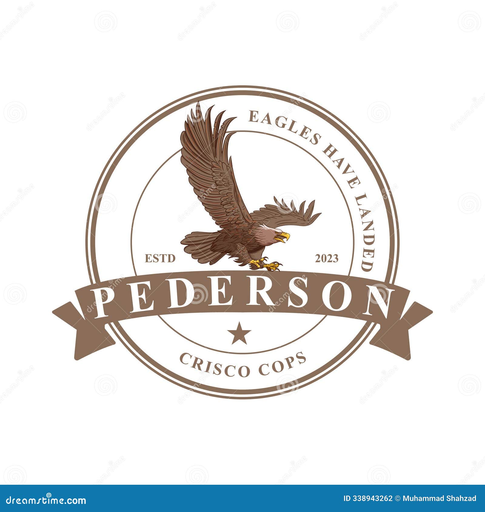 Eagle Vintage Typography Labels, Emblems, Logo Template Cartoon Vector ...