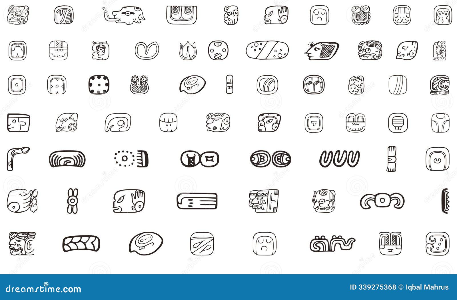 Aztec icon mega bundle stock illustration. Illustration of mexico ...