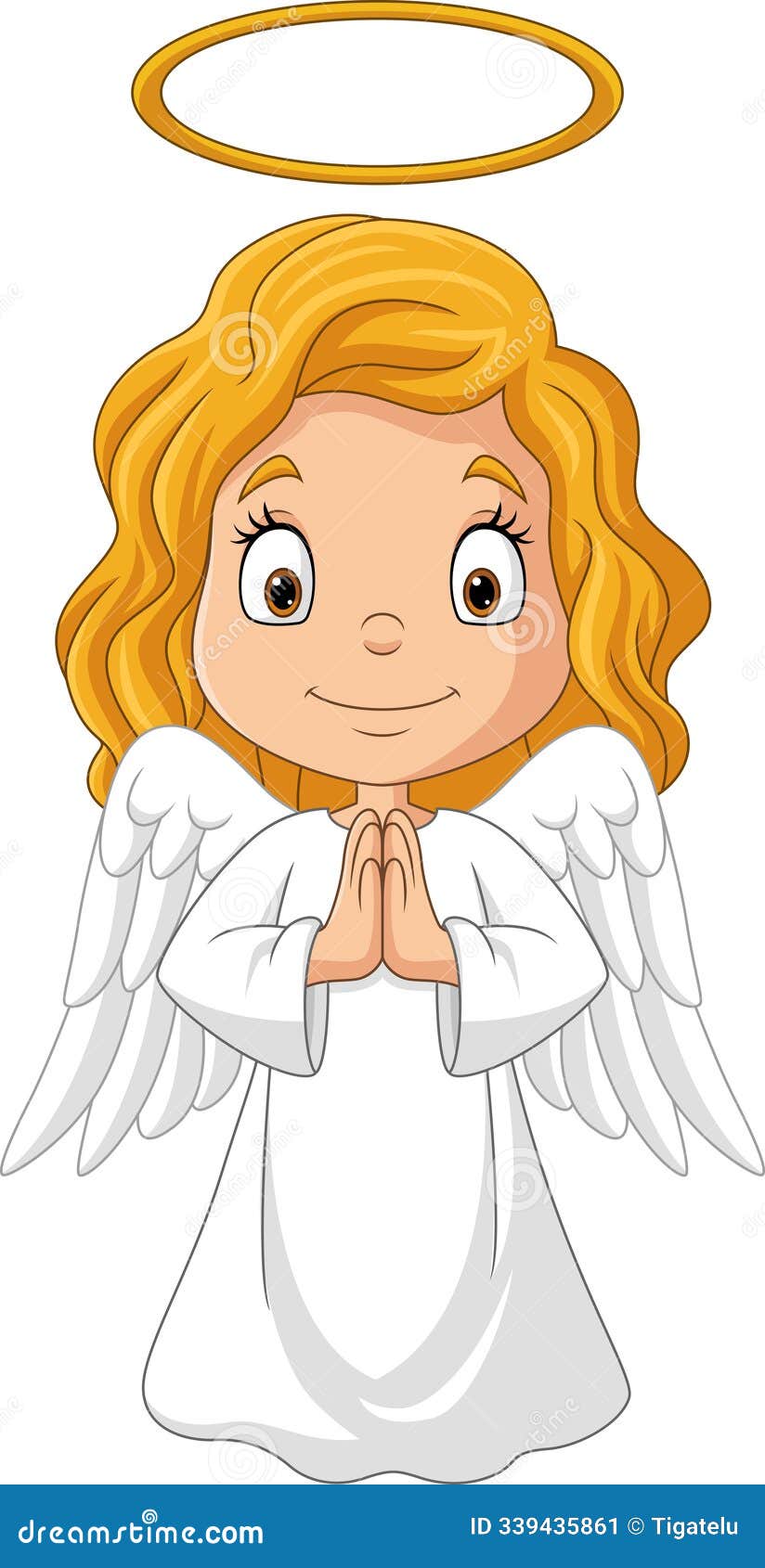Little Angel Boy With A Golden Bugle. Religious Catholic Clipart ...