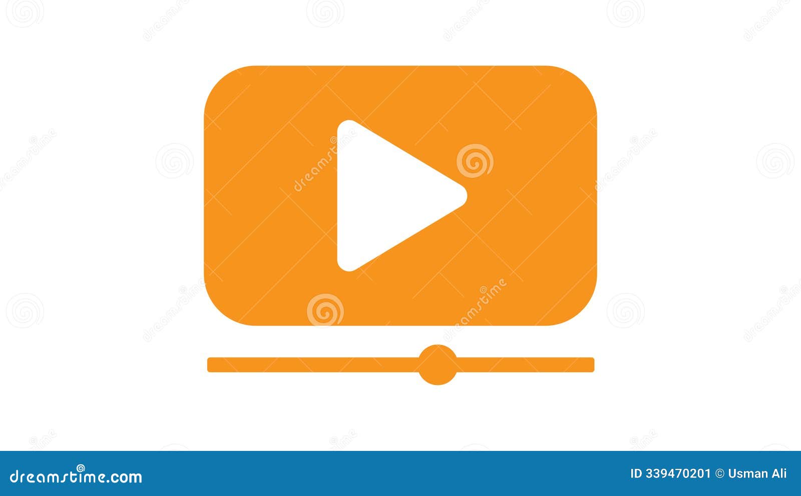 Video player icon stock illustration. Illustration of playing - 339470201