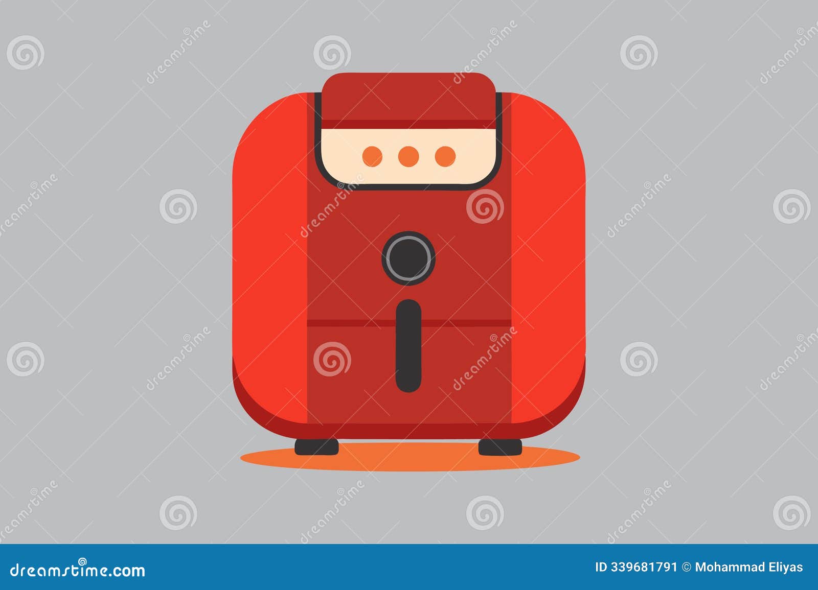 Air Fryer Vector Art Illustration Stock Illustration - Illustration of ...
