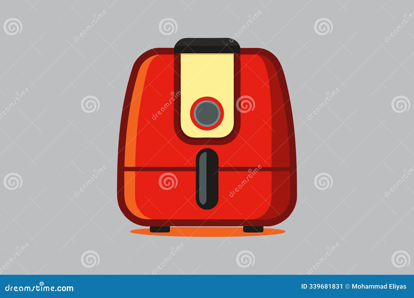 Air Fryer Vector Art Illustration Stock Illustration - Illustration of ...