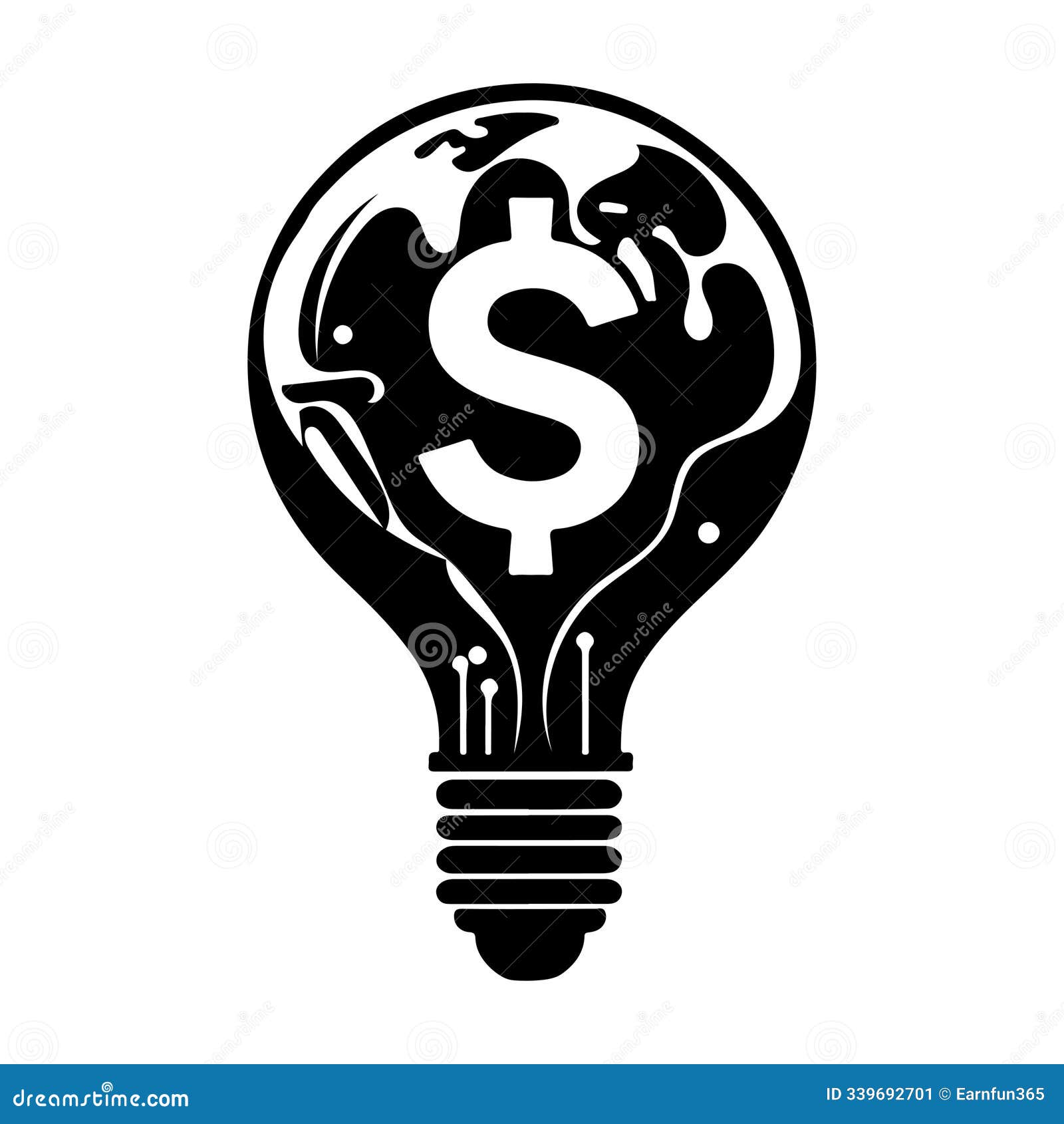 Modern Digital Finance Logo Vector Silhouette Style, Stock Illustration ...