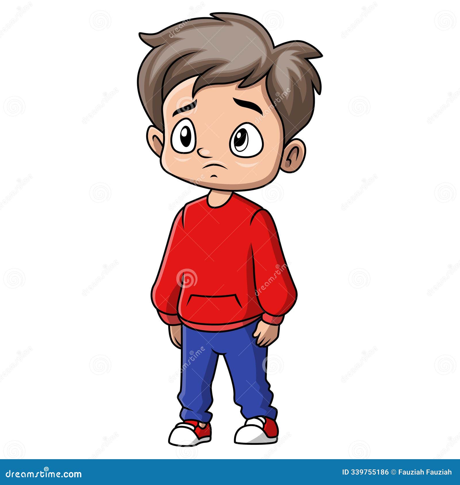 Cute Boy Sad Expression Face Stock Vector - Illustration of give ...