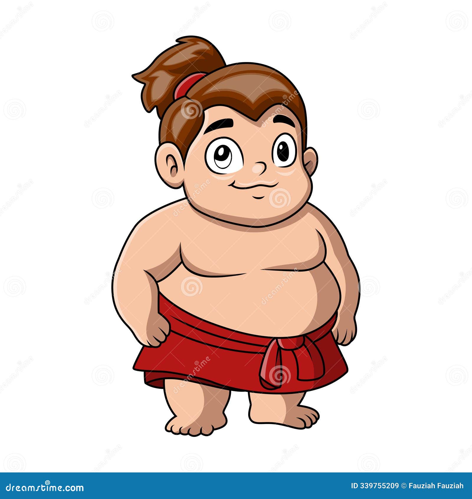 Cute Boy Sumo Cartoon Happy Stock Vector - Illustration of competition ...