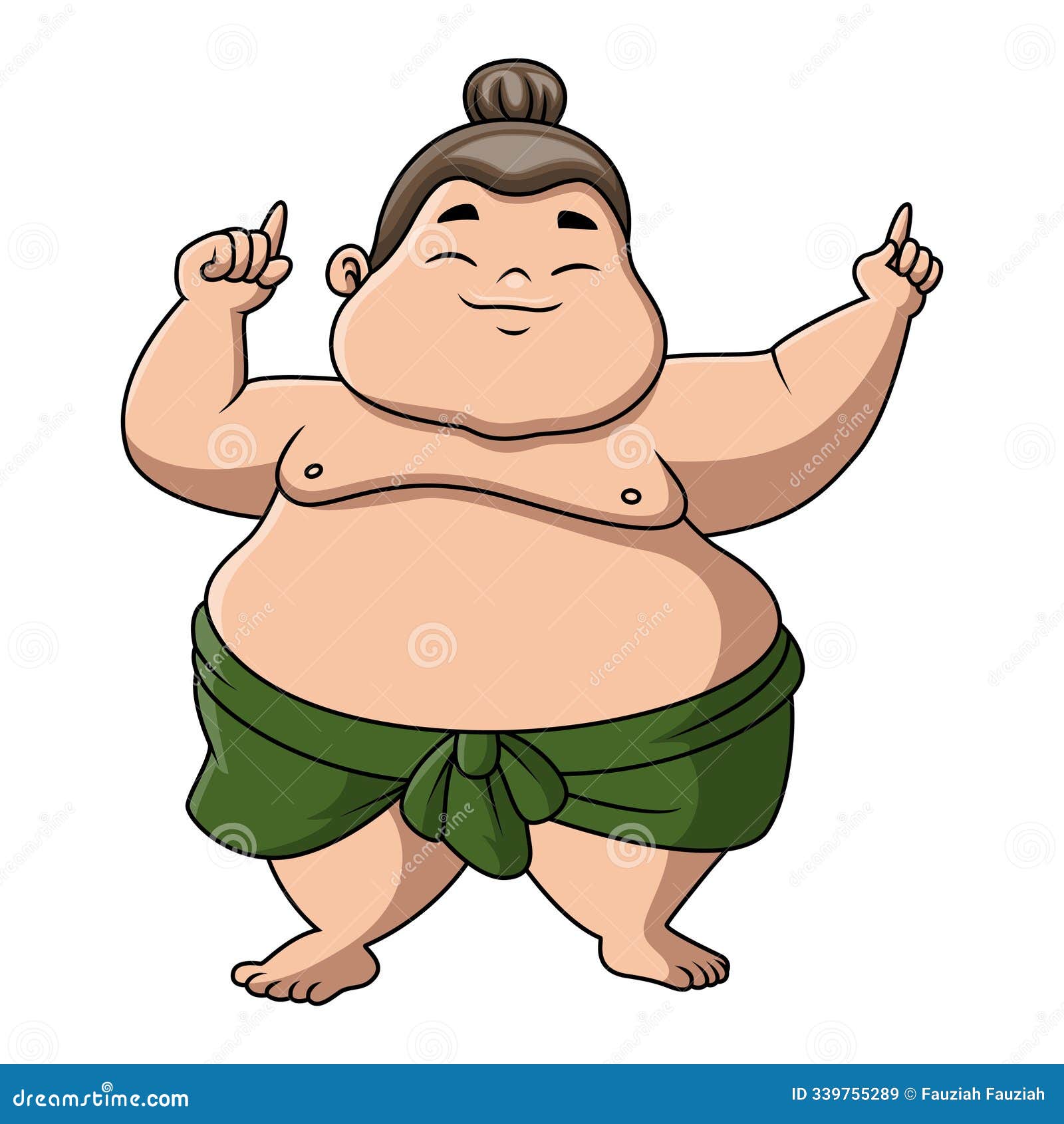 Cute Boy Sumo Cartoon Happy Stock Vector - Illustration of child ...