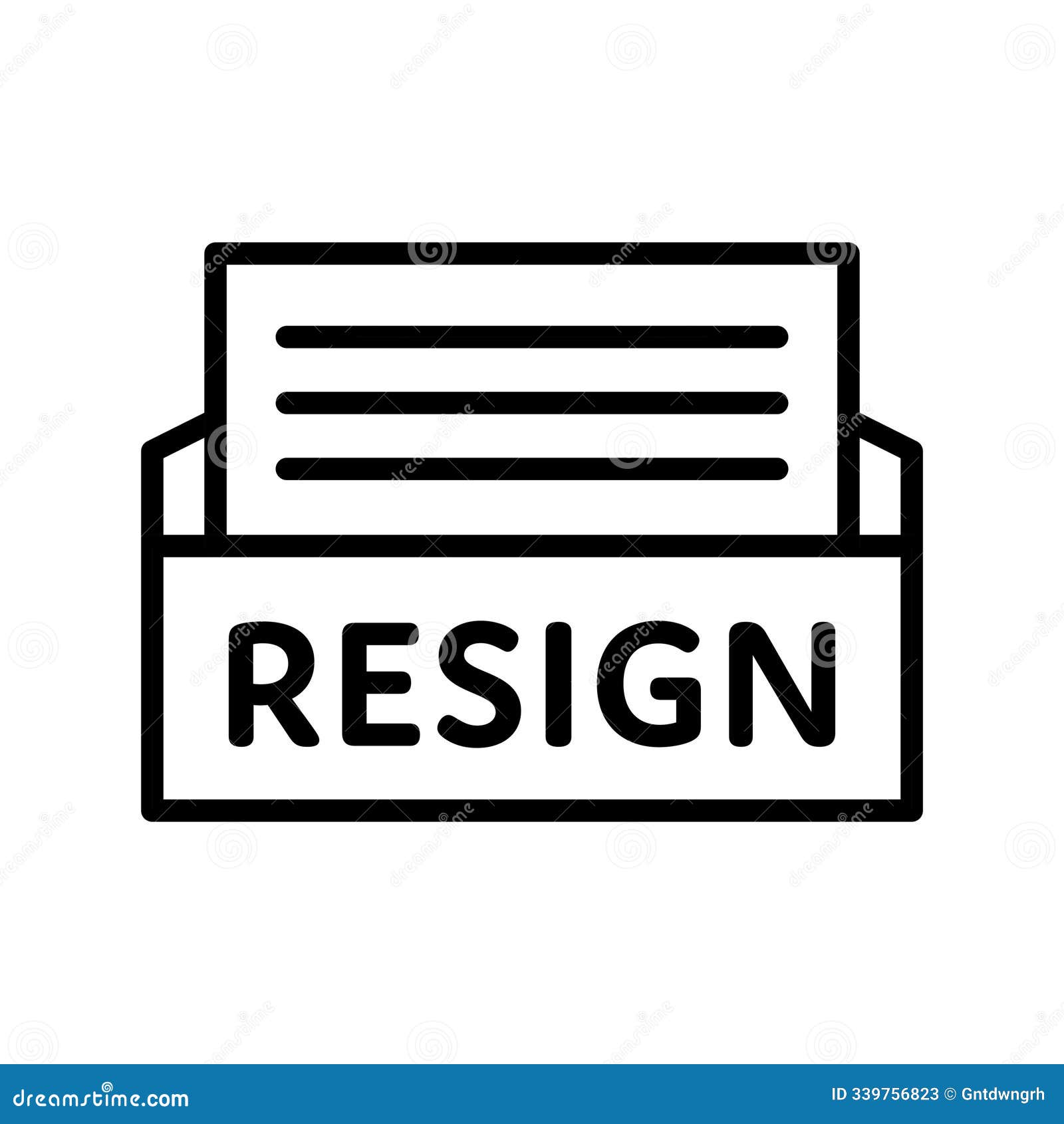PrintResignation Letter Icon, Employee Resign Letter Simple Icon Vector ...