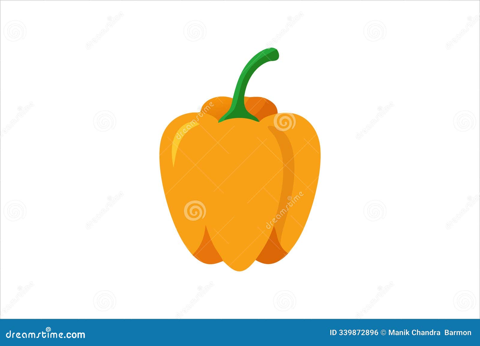 Beautiful Capsicum Vector Art Illustration Stock Vector - Illustration ...