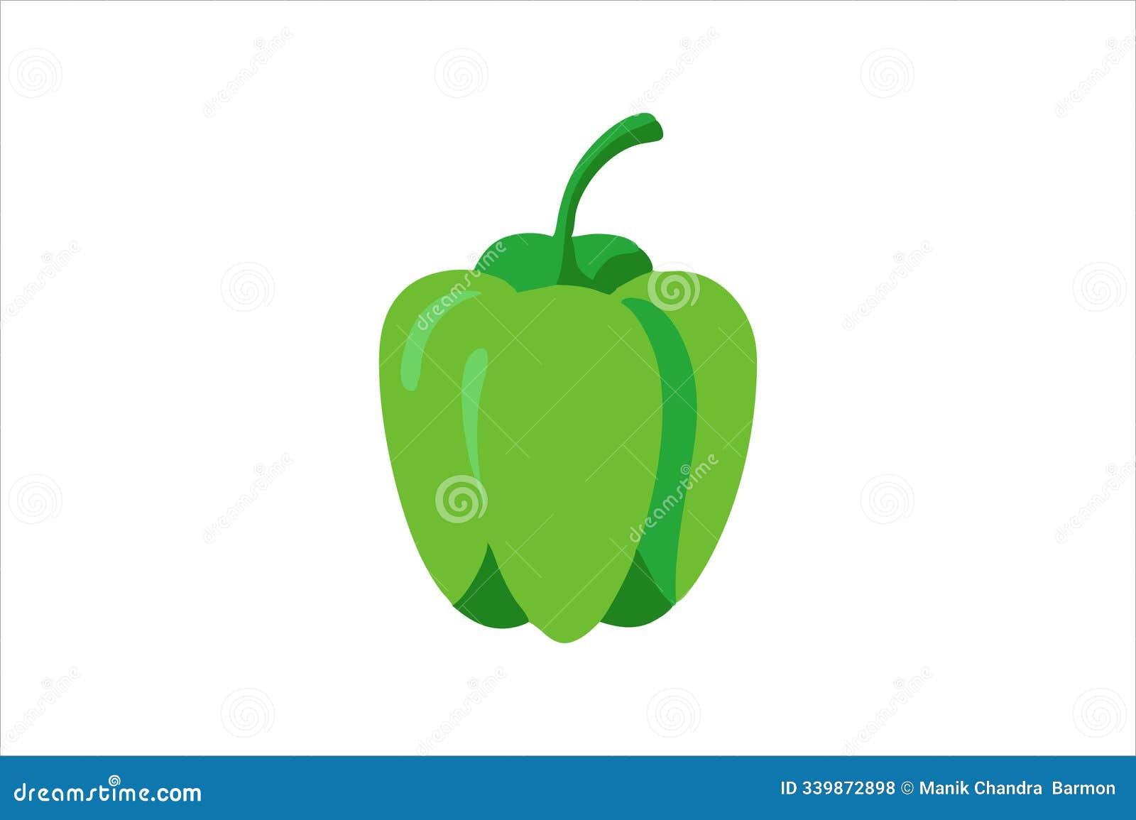 Beautiful Capsicum Vector Art Illustration Stock Vector - Illustration ...
