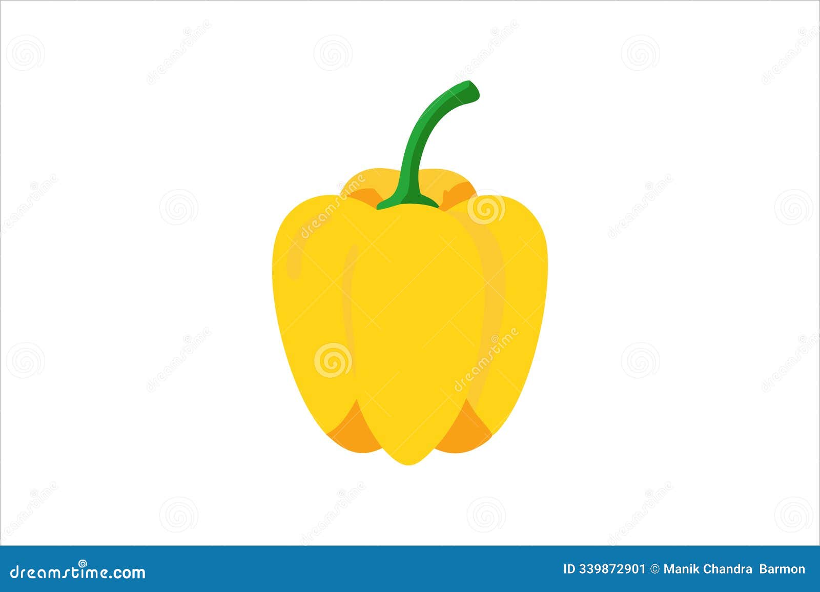 Beautiful Capsicum Vector Art Illustration Stock Vector - Illustration ...