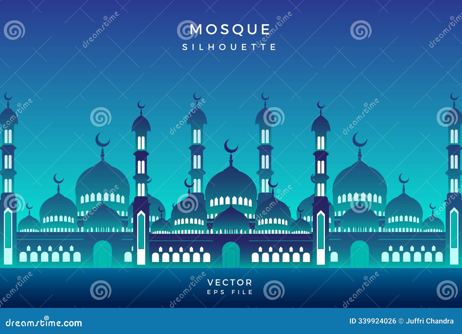 Mosque Vector Illustration Icon Masjid Icon Islamic Mosque Shadow Icon ...