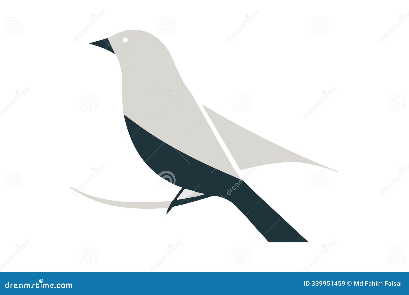 The Minimal Bird Silhouette Vector Art Design Illustration. Stock ...