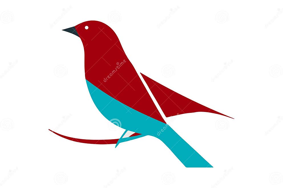 The Minimal Bird Silhouette Vector Art Design Illustration. Stock ...