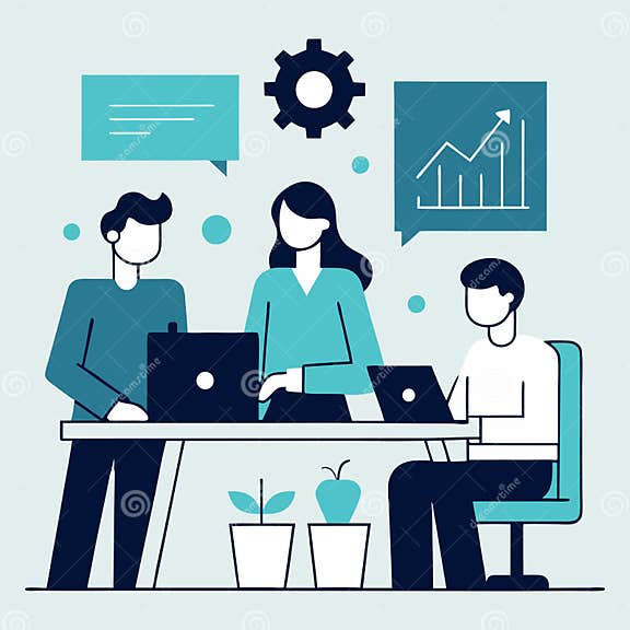 Business Teamwork Concept Design for Project Management and Work ...