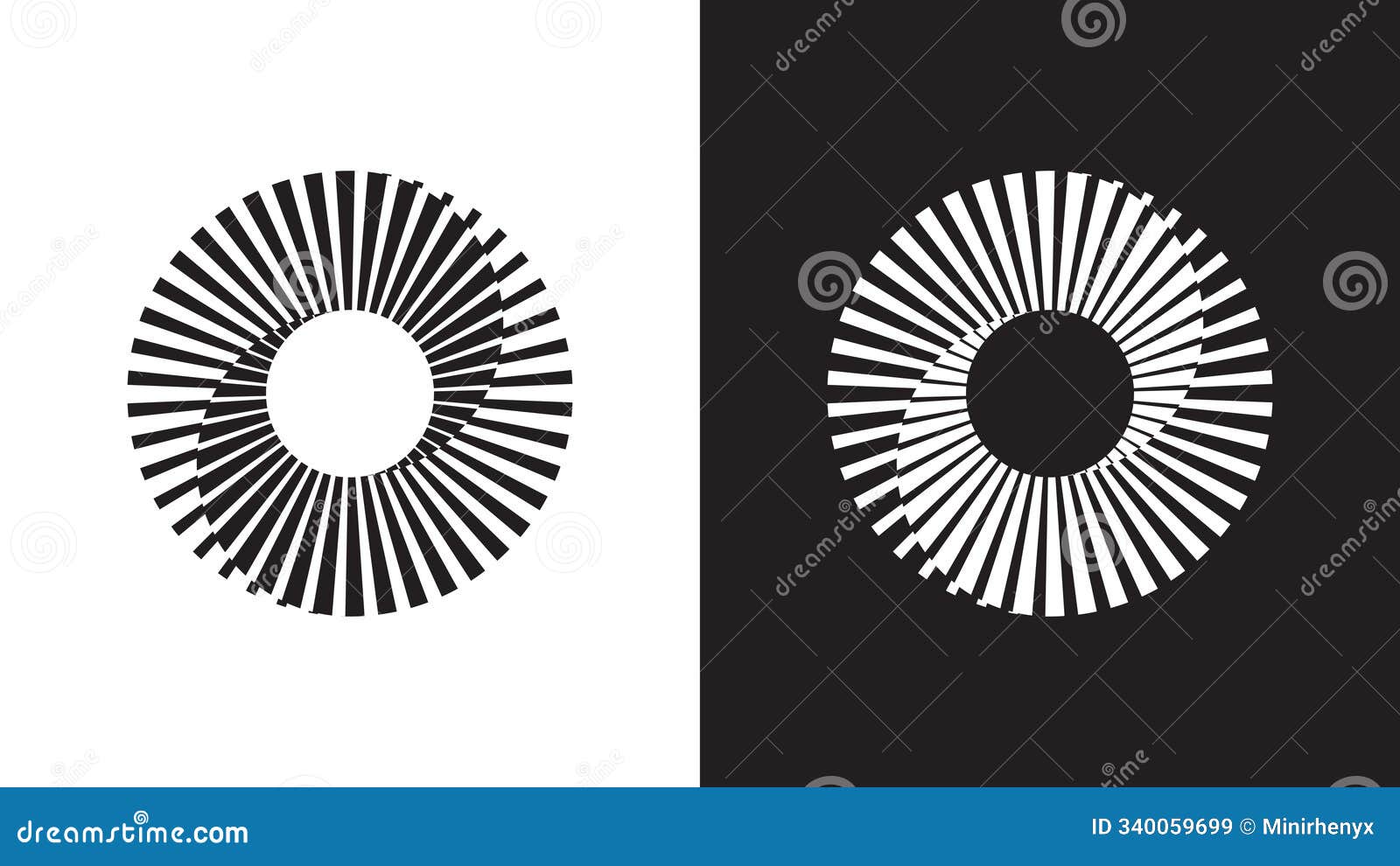 Circular Mobius Strip Spiral Stripes Icon Stock Illustration ...